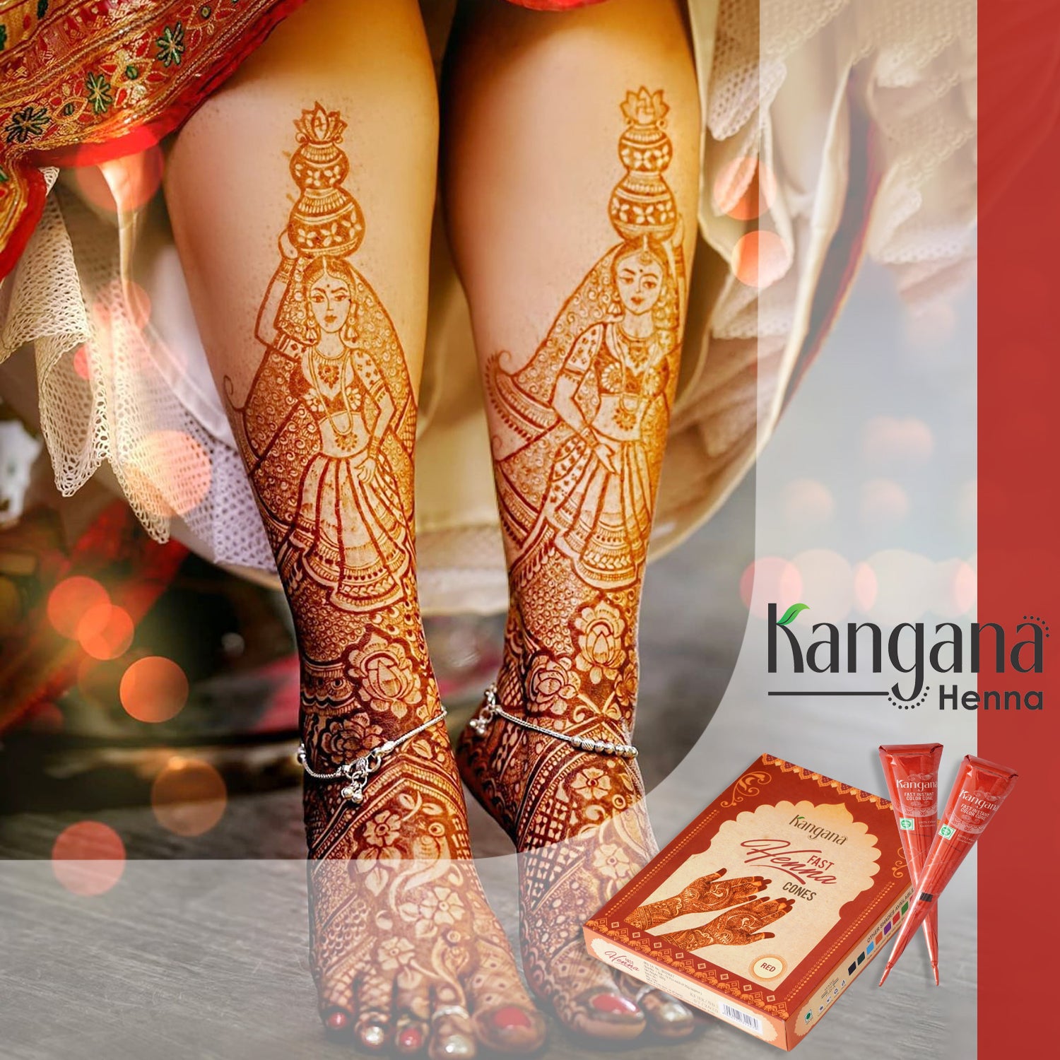 Kangana Fast Henna Red Cones Quick to Apply For Flawless Hand – Zed Black