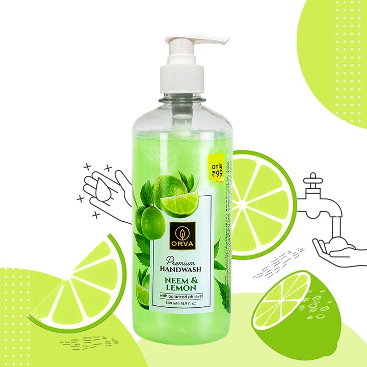 Orva Care Premium Hand Wash - 500 ml - Neem & Lemon – Zed Black